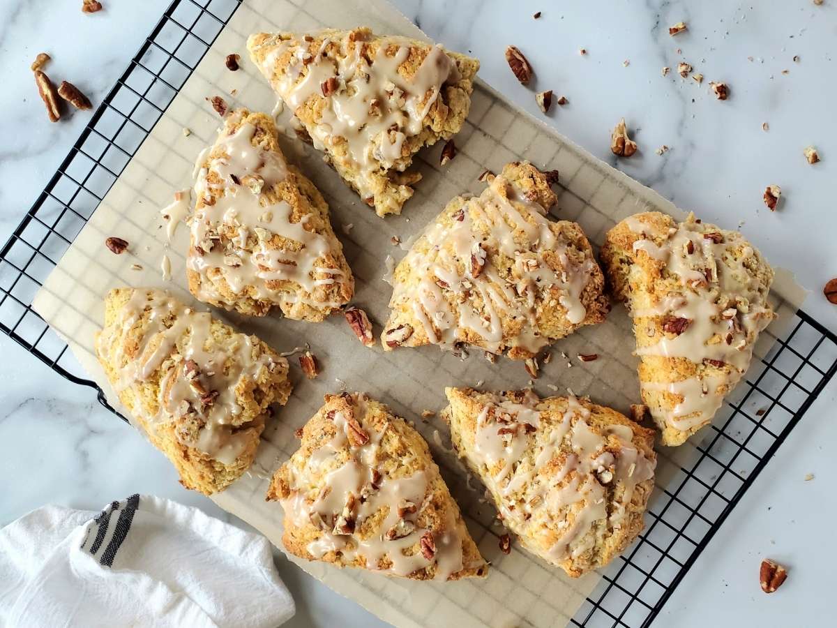 Maple Pecan Sourdough Scones - Easy Discard Recipe - Home by Haley