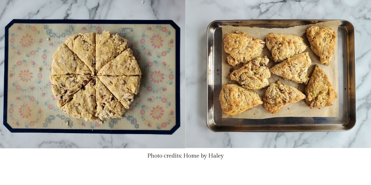 Maple Pecan Sourdough Scones - Easy Discard Recipe - Home by Haley